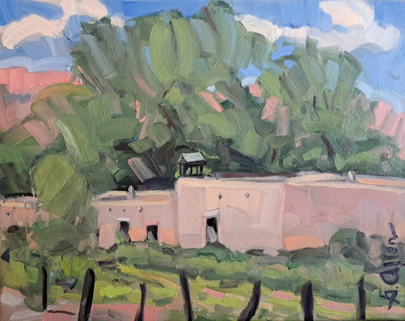 “CHIMAYO ADOBES” – By Greg Allen – Acosta Strong Fine Art