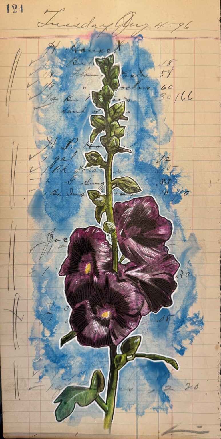 TUESDAY’S HOLLYHOCK By J. Dylan Cavin – Acosta Strong Fine Art
