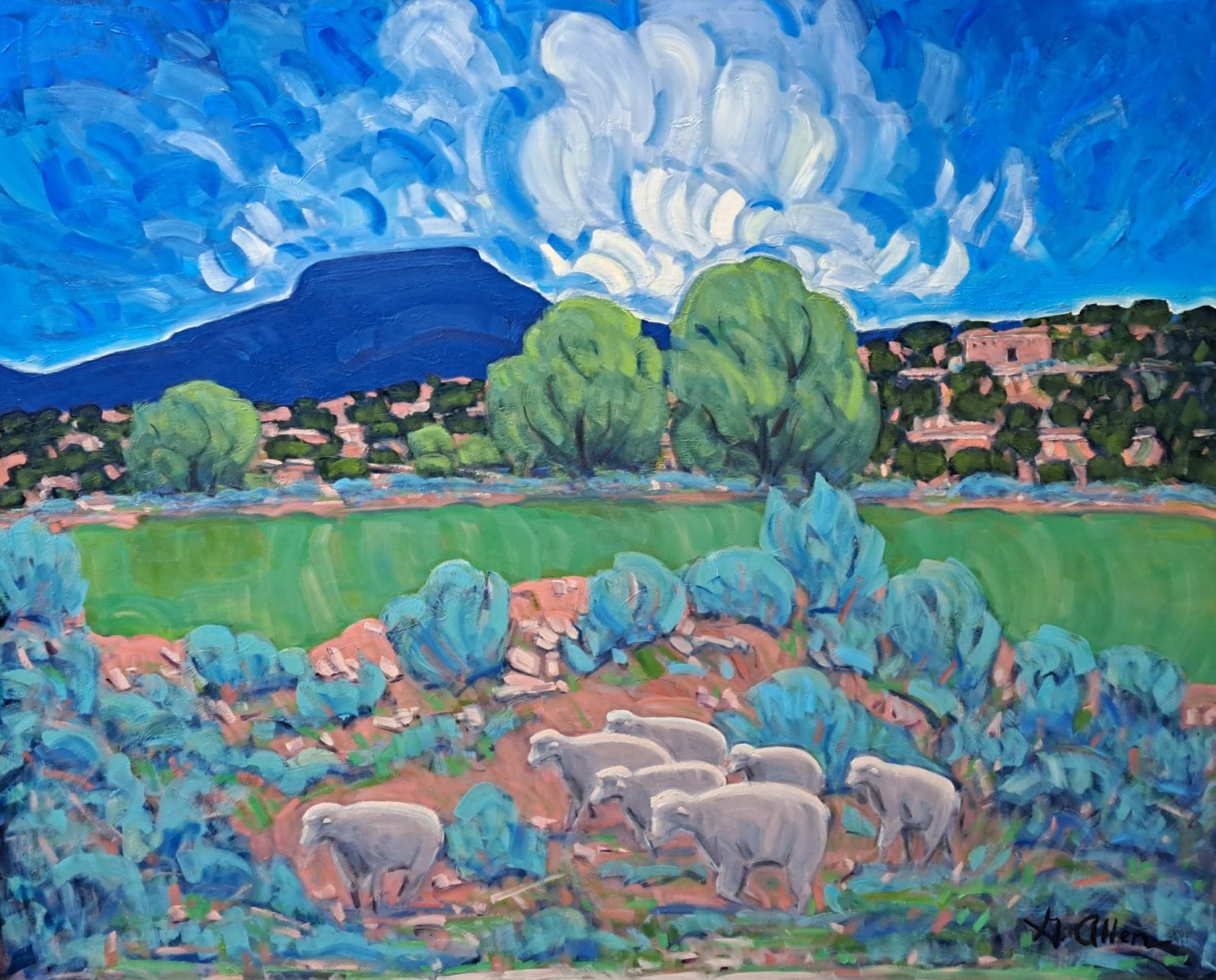 “FLOCKIN’ ROUND THE PEDERNAL” – BY GREG ALLEN – Acosta Strong Fine Art