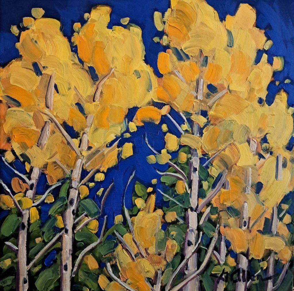 “CELEBRATION OF THE ASPENS” – BY GREG ALLEN – Acosta Strong Fine Art