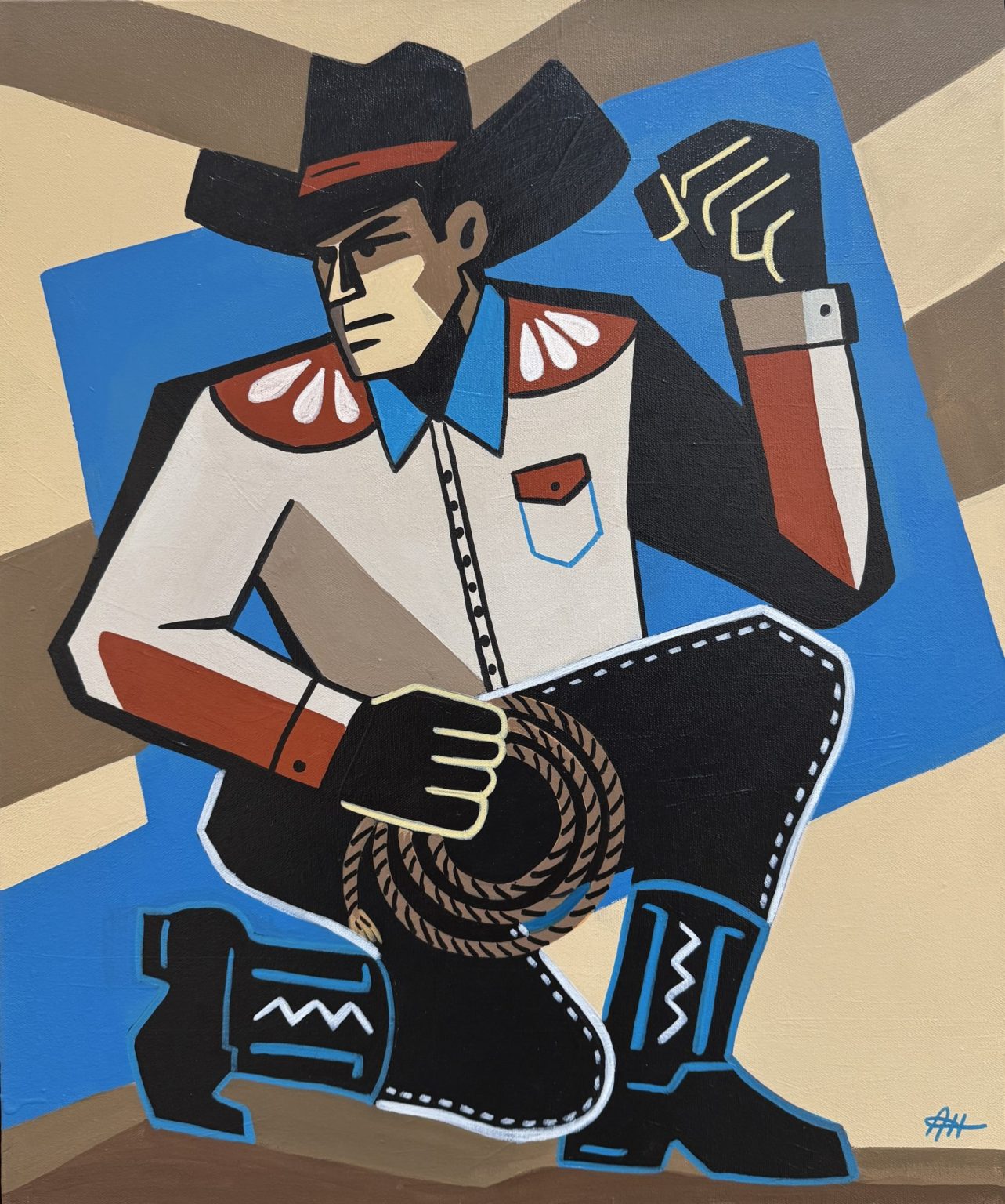 ROPING AND RIDING HANK – BY ANGIE HASKELL – Acosta Strong Fine Art